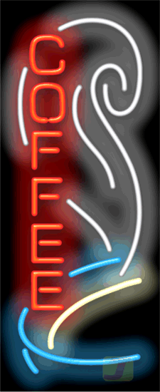 Coffee Vertical Neon Sign | FCZ-30-04 | Jantec Neon
