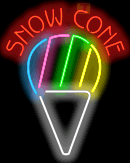 Snow Cone Neon Sign | FD-50-04 | Jantec Neon