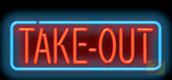 Take Out Neon Signs | Jantec Neon | Neon Take Out Signs