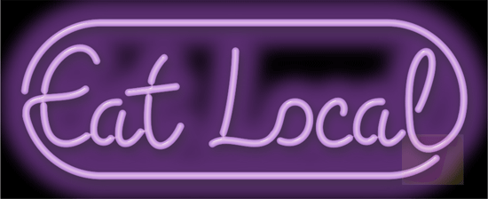 Eat Local with Border Neon Sign | FG-30-66 | Jantec Neon