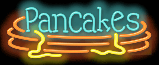Pancakes with Pancake Graphic Neon Sign | FG-30-74 | Jantec Neon