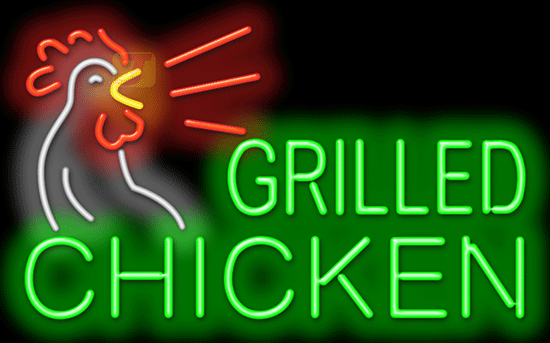Grilled Chicken Neon Sign | FG-40-106 | Jantec Neon