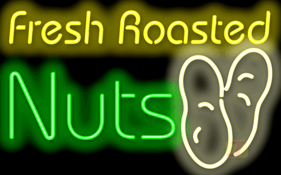 Nuts with Fresh Roasted Neon Sign | FG-40-57 | Jantec Neon