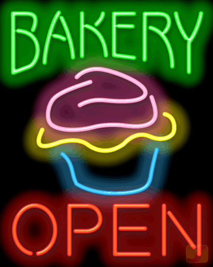Bakery Open with Cupcake Neon Sign | FG-50-24 | Jantec Neon