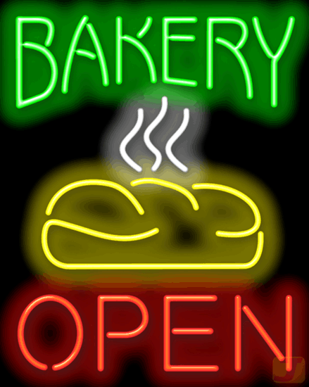Bakery Open with Bread Neon Sign | FG-50-25 | Jantec Neon