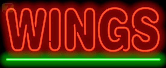 Wings Neon Sign Extra Large | FP-55-07 | Jantec Neon