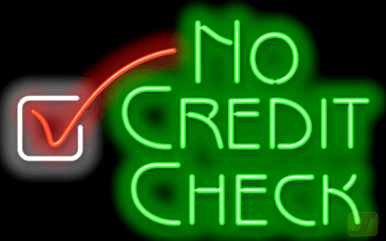 No Credit Check Neon Sign | FS-40-43 | Jantec Neon