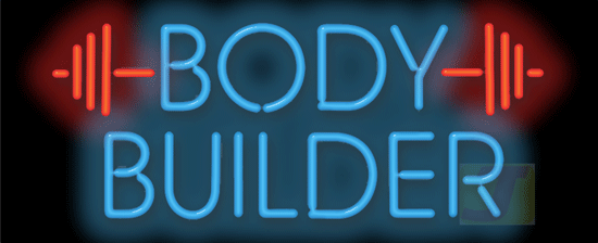 Body Builder with Weight Graphic Neon Sign | GS-30-109 | Jantec Neon