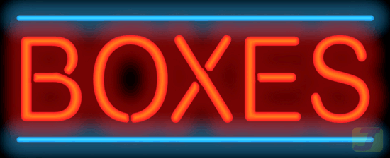 Boxes Neon Sign | GS-30-12 | Jantec Neon