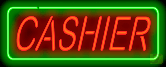 Cashier Neon Sign | GS-30-21 | Jantec Neon