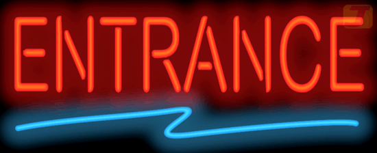 Entrance Neon Sign | GS-30-52 | Jantec Neon