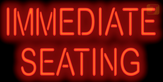 Immediate Seating Neon Sign | GS-35-25 | Jantec Neon