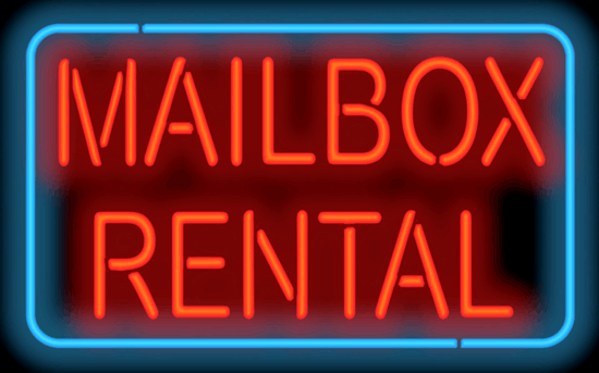 Mailbox Rental Neon Sign | GS-40-05 | Jantec Neon