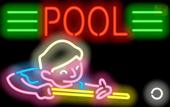 Pool Neon Sign with Player Graphic | GS-40-96 | Jantec Neon