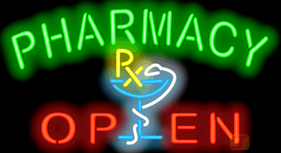 Pharmacy Open Neon Sign | GSZ-70-90 | Jantec Neon