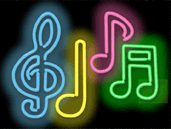 Music Notes Neon Sign | MG-25-11 | Jantec Neon