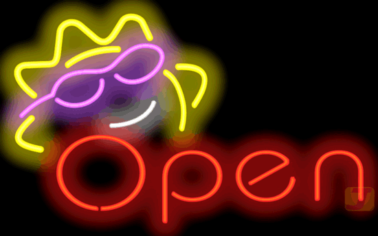 Sunshine Open XL Neon Sign | OGZ-40-07 | Jantec Neon