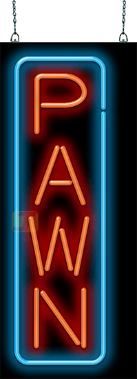 Pawn Vertical Neon Sign | PS-30-12 | Jantec Neon