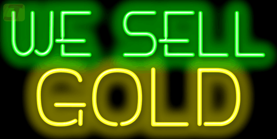 We Sell Gold Neon Sign | PS-35-37 | Jantec Neon