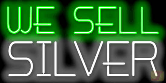 We Sell Silver Neon Sign | PS-35-38 | Jantec Neon