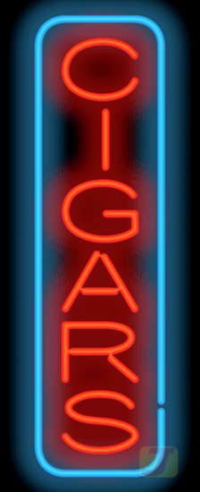 Cigars Vertical Neon Sign | SS-30-14 | Jantec Neon