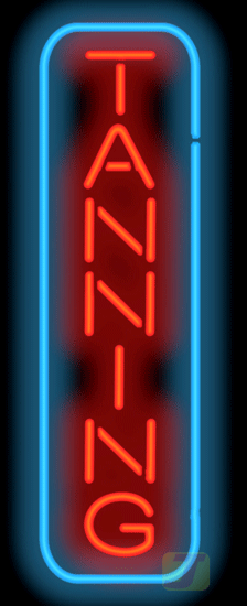 Tanning Neon Sign Vertical | TA-30-06 | Jantec Neon
